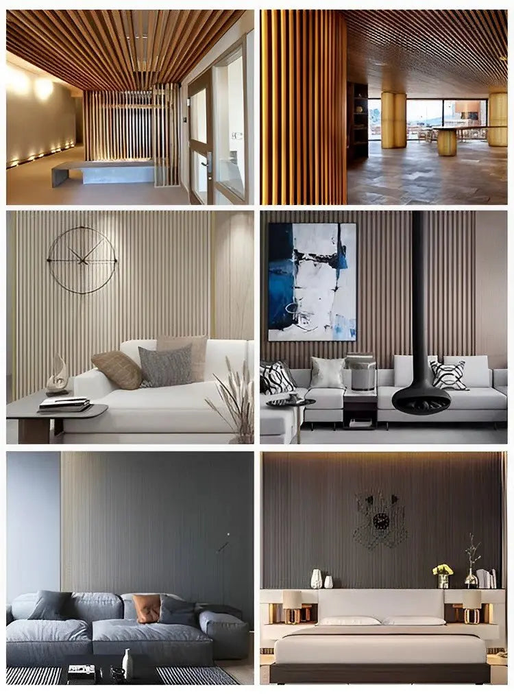 Composite Wall Cladding – Light Teak Indoor Wall Panel XK7073-A189 ...