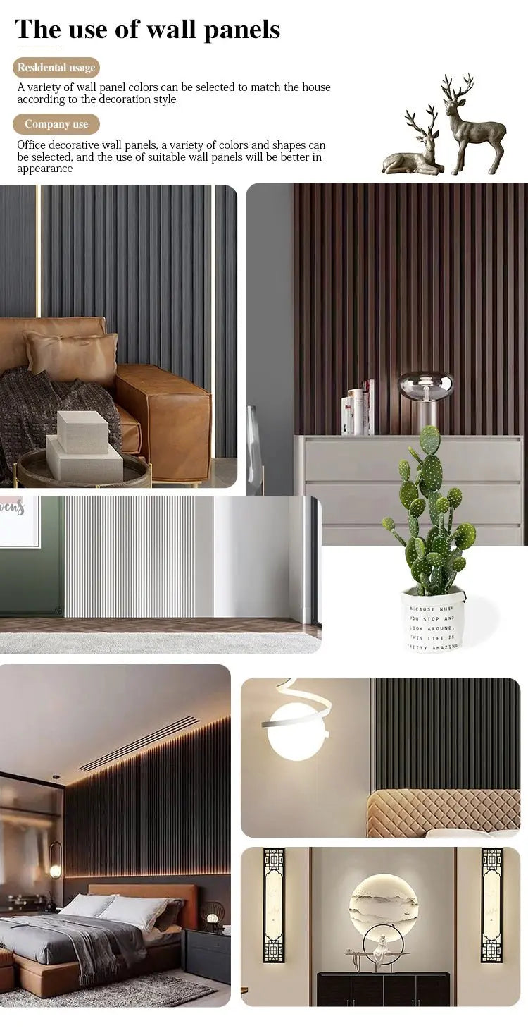 Composite Wall Cladding – Light Teak Indoor Wall Panel XK7073-A189 ...